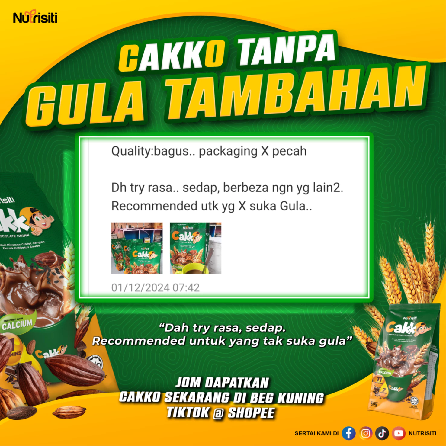 Minuman Coklat Cakko Berasaskan Habbatus Sauda | Shopee Malaysia