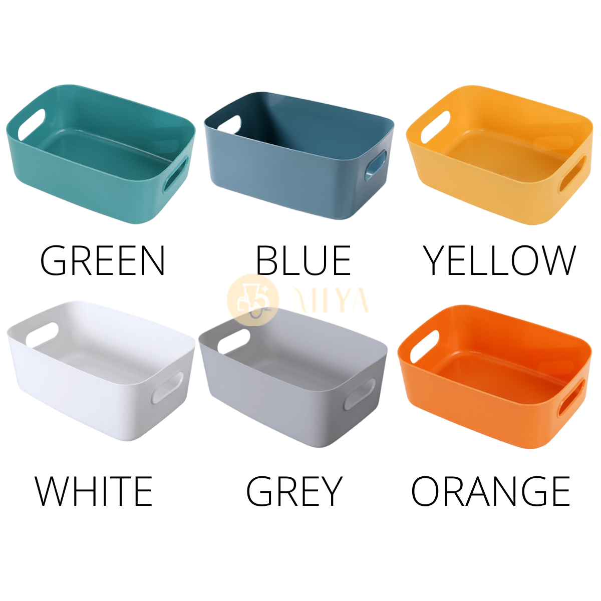 Plastic Storage Organizer Box Multipurpose Basket Portable With Handle ...
