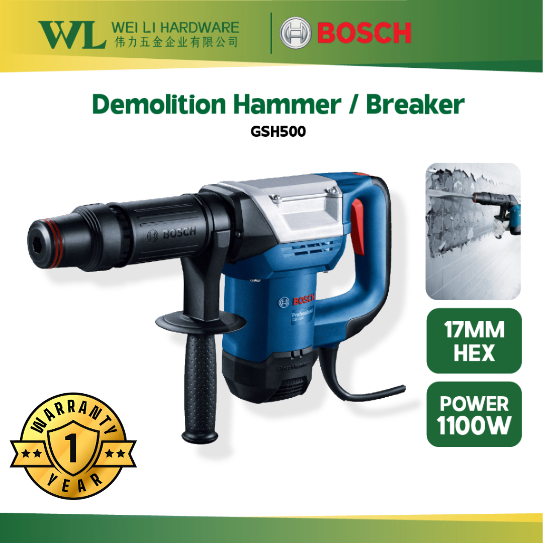 BOSCH GSH500 GEN II Demolition Hammer 1100W/Mesin Hacker/Drill Hammer ...