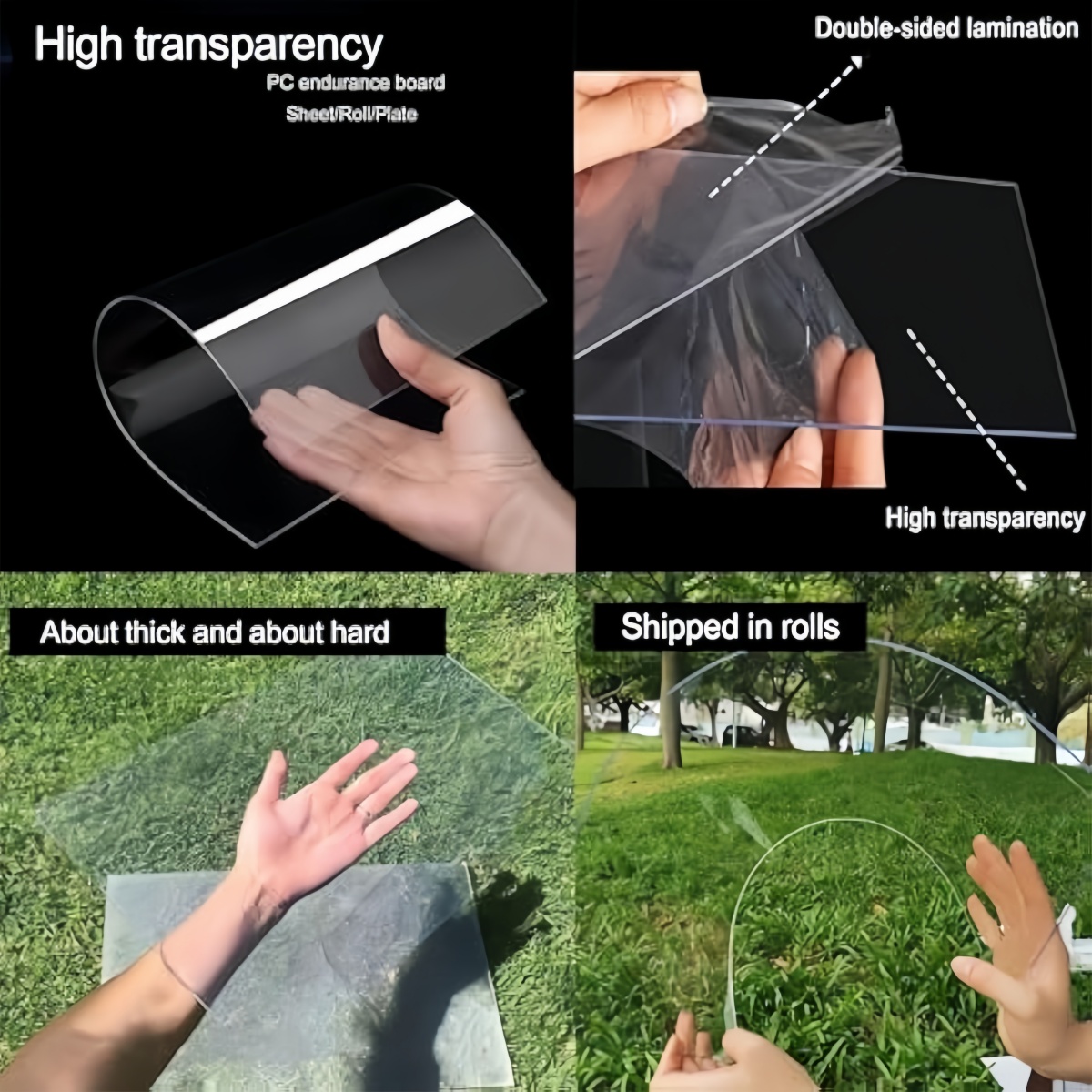 PC FLAT TRANSPARENT ROOF / ATAP CERAH LUTSINAR RATA 1mm POLYCARBONATE ...