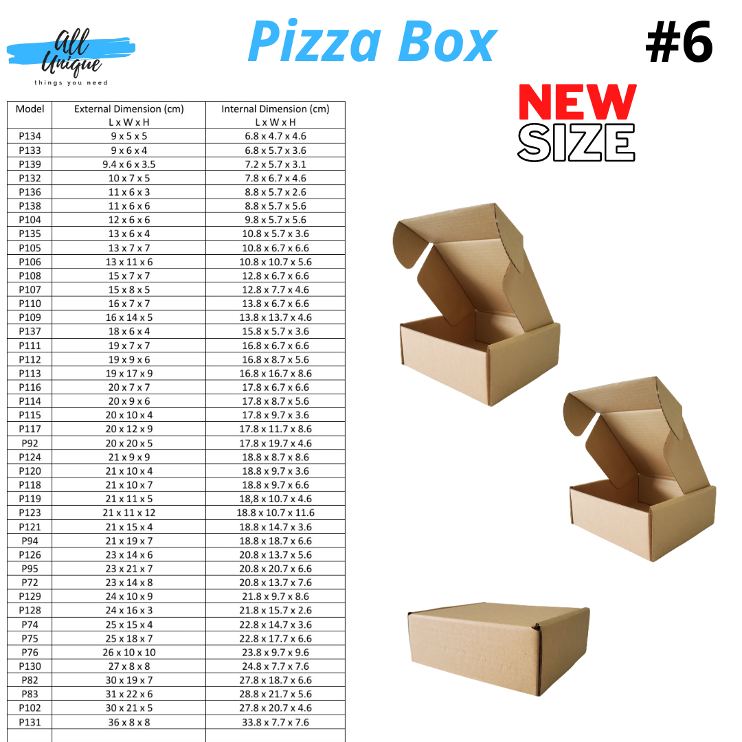 Pizza Box-#6-Pizza Box-Carton Box-Packaging box-Courier box-Kotak ...