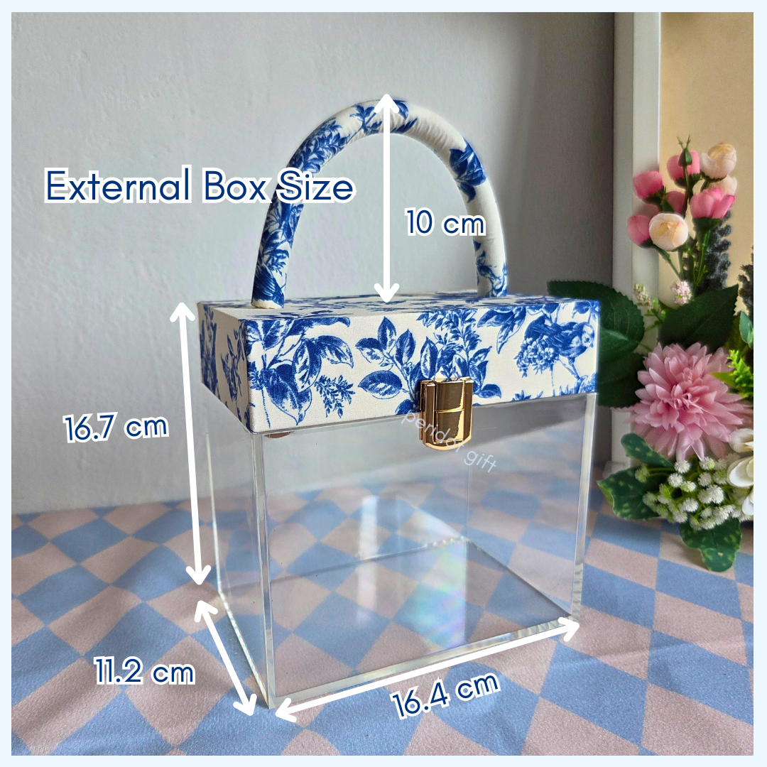 Floral Acrylic Gift Box - Premium Hantaran Birthday Corporate Wedding ...