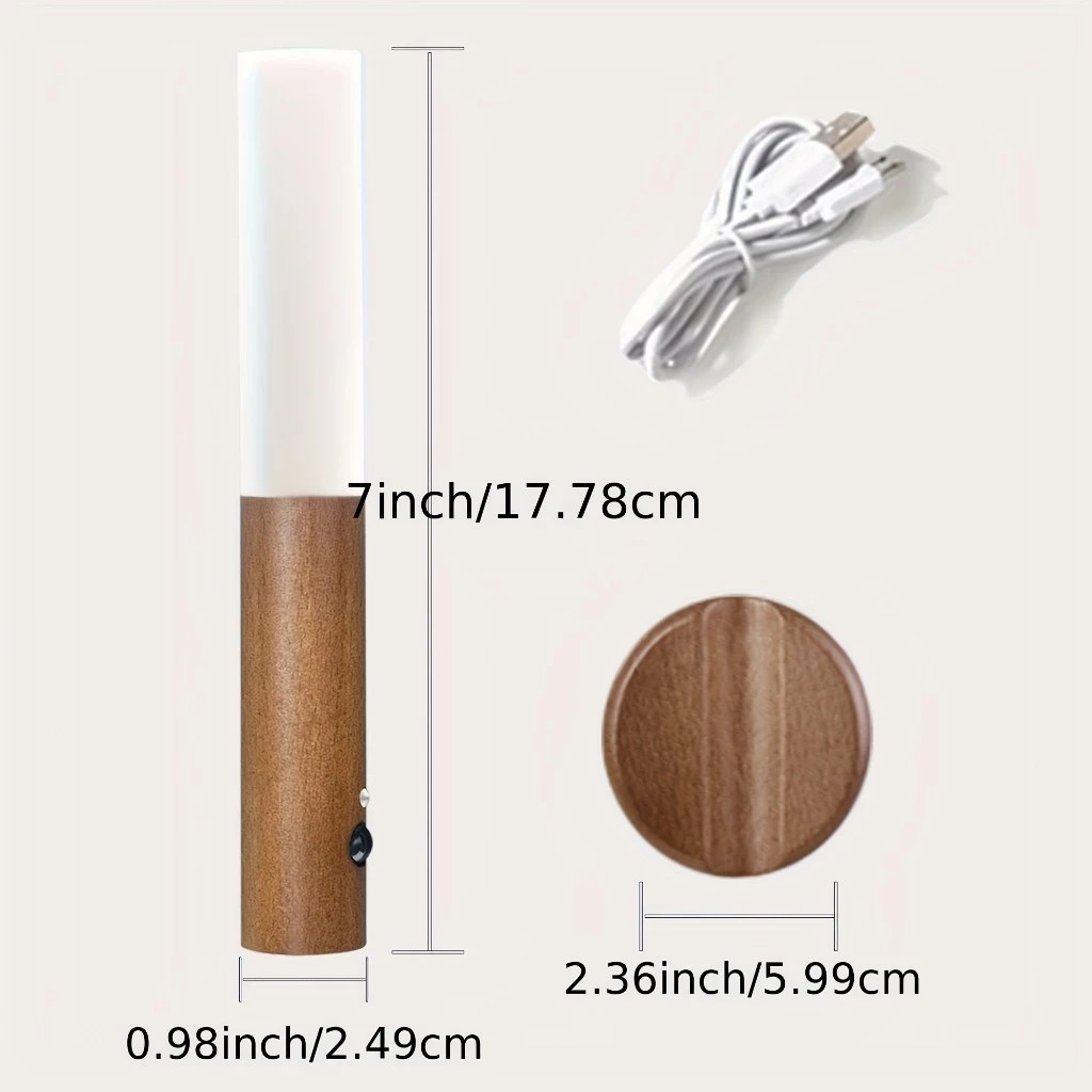 Motion Sensor Light Solid Wooden Magnet lampu sensor automatik ...