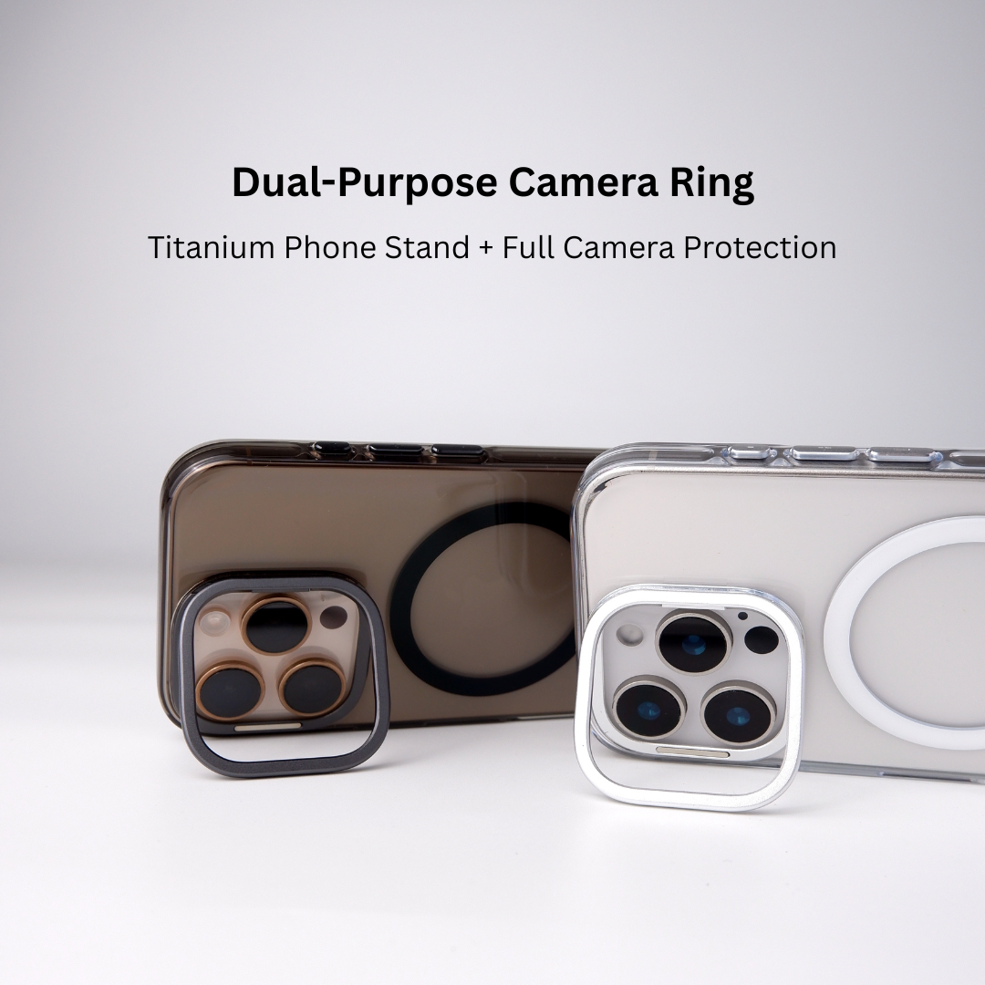 GALADO Titus Stand Case for iPhone 17/16/15/14/13 Pro Max (Clear Anti ...