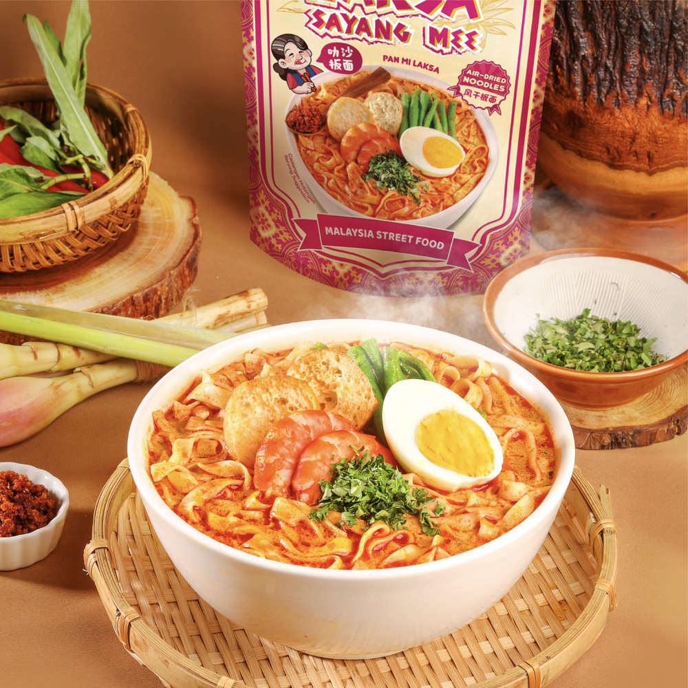 🍜 王奶奶 Grandma Ong【Laksa Sayang Mee 娘惹叻沙板面】｜140g｜🦐虾米辣🌶️香浓汤头｜椰浆🥥+姜花🌸 ...
