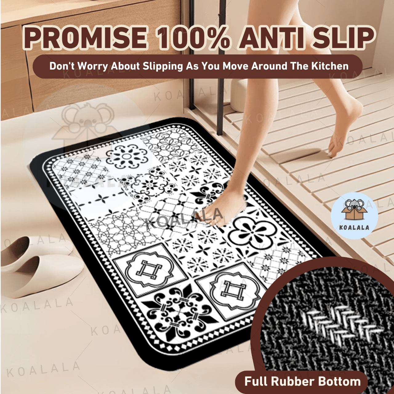 Large Anti Slip Water Absorb Bath Mat Alas Kaki Karpet Antislip Floor ...