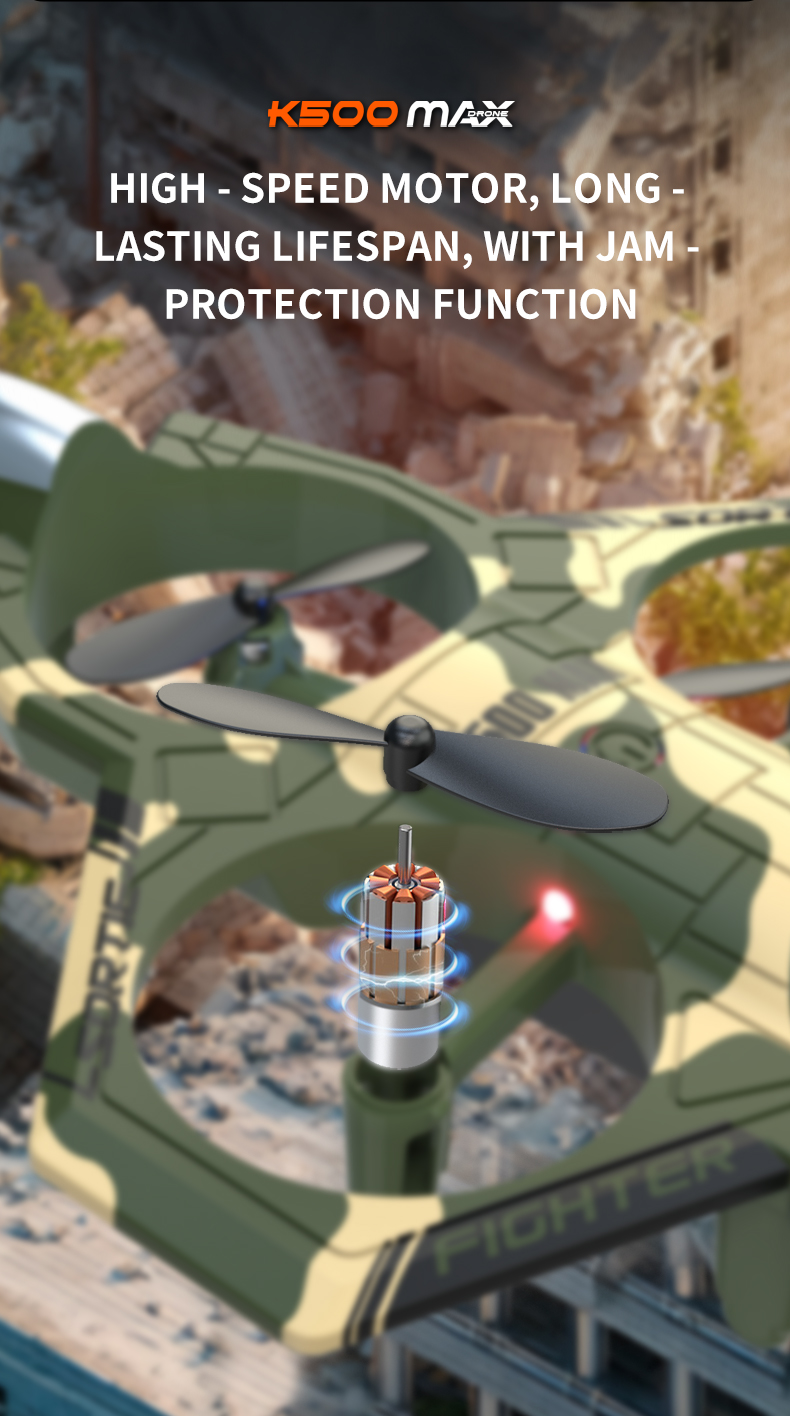 K500Max Fighter Jet Quadcopter Drone Stunt Light RC Airplane Four Channels Hovering High ...