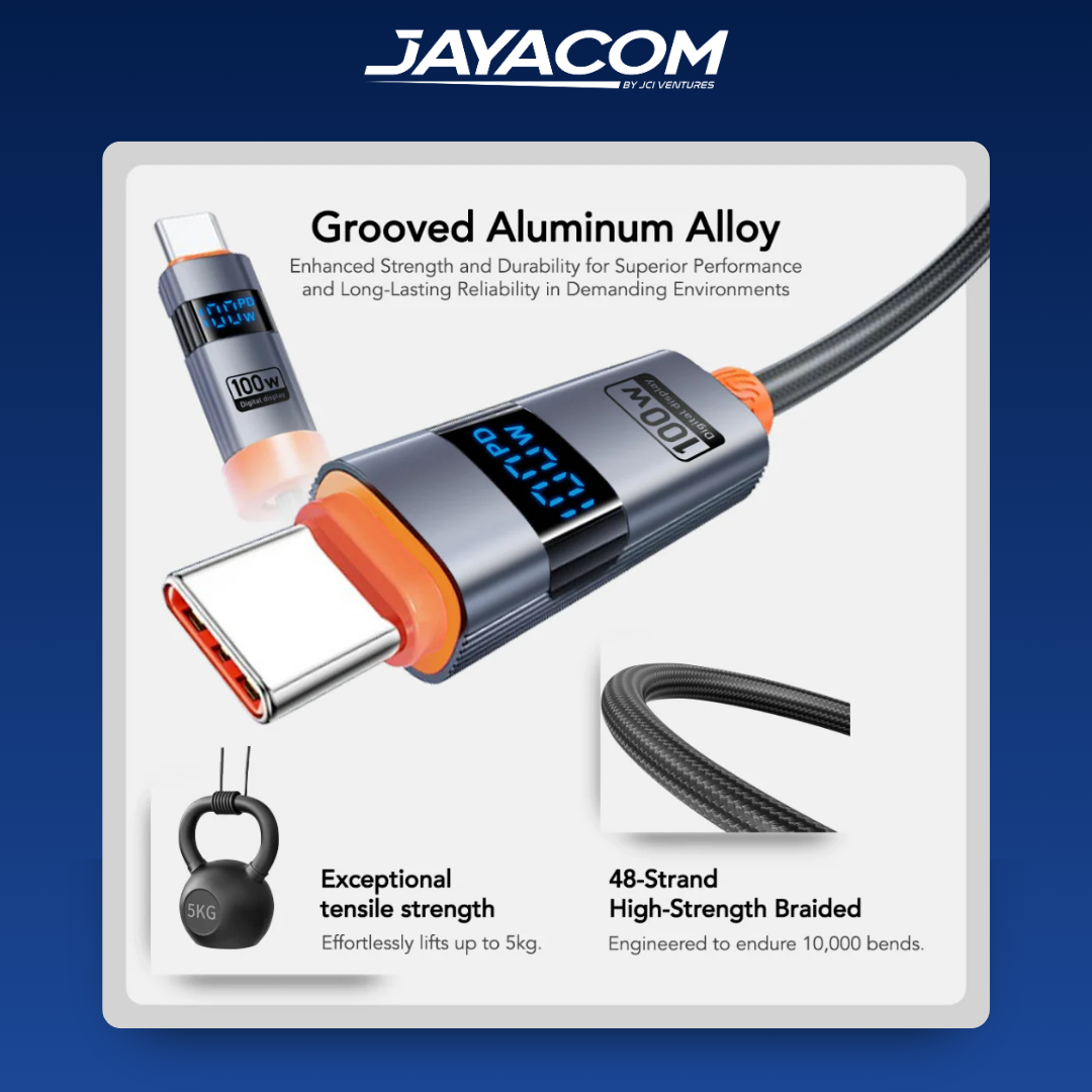 DMES DC21 36W/100W Super-Fast Charging Cable – USB to Type-C / Type-C to Type-C / Type-C to IP ...