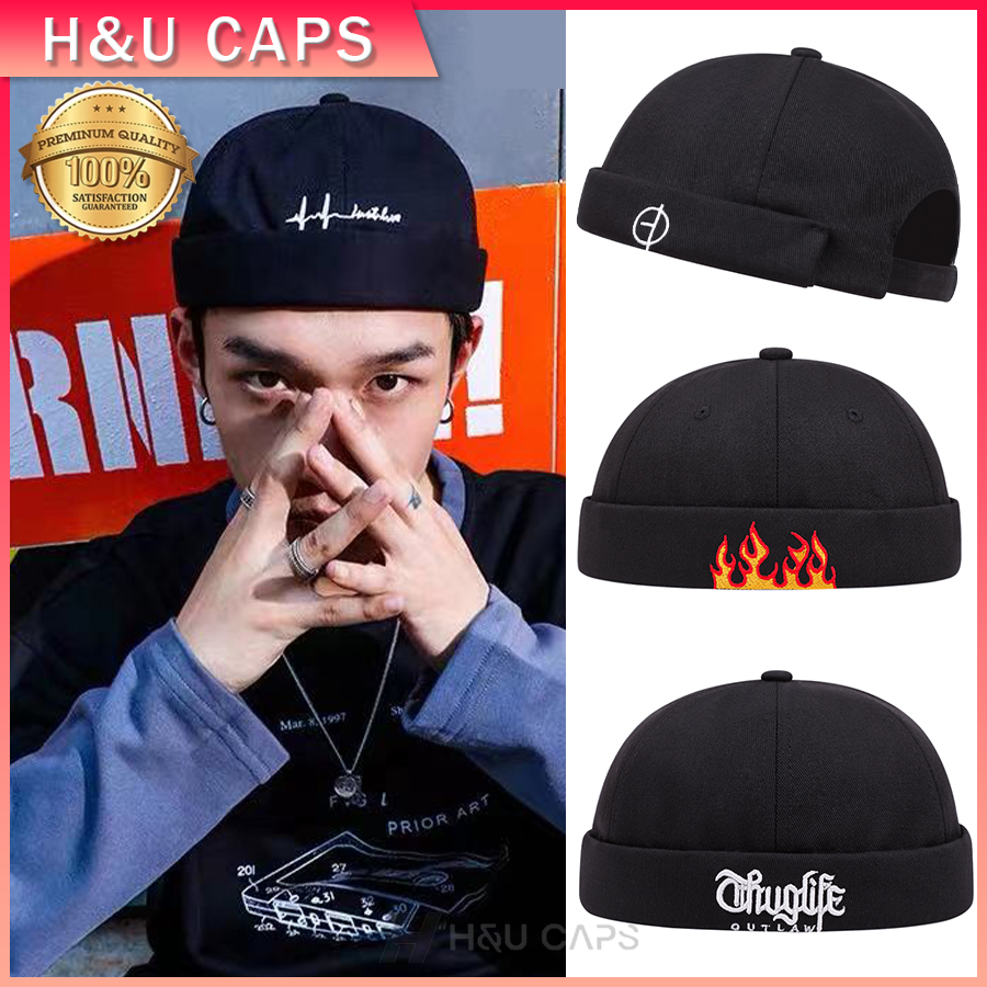 Fashion Beanie Hat for men cap without brim brimless cap Thug life ...