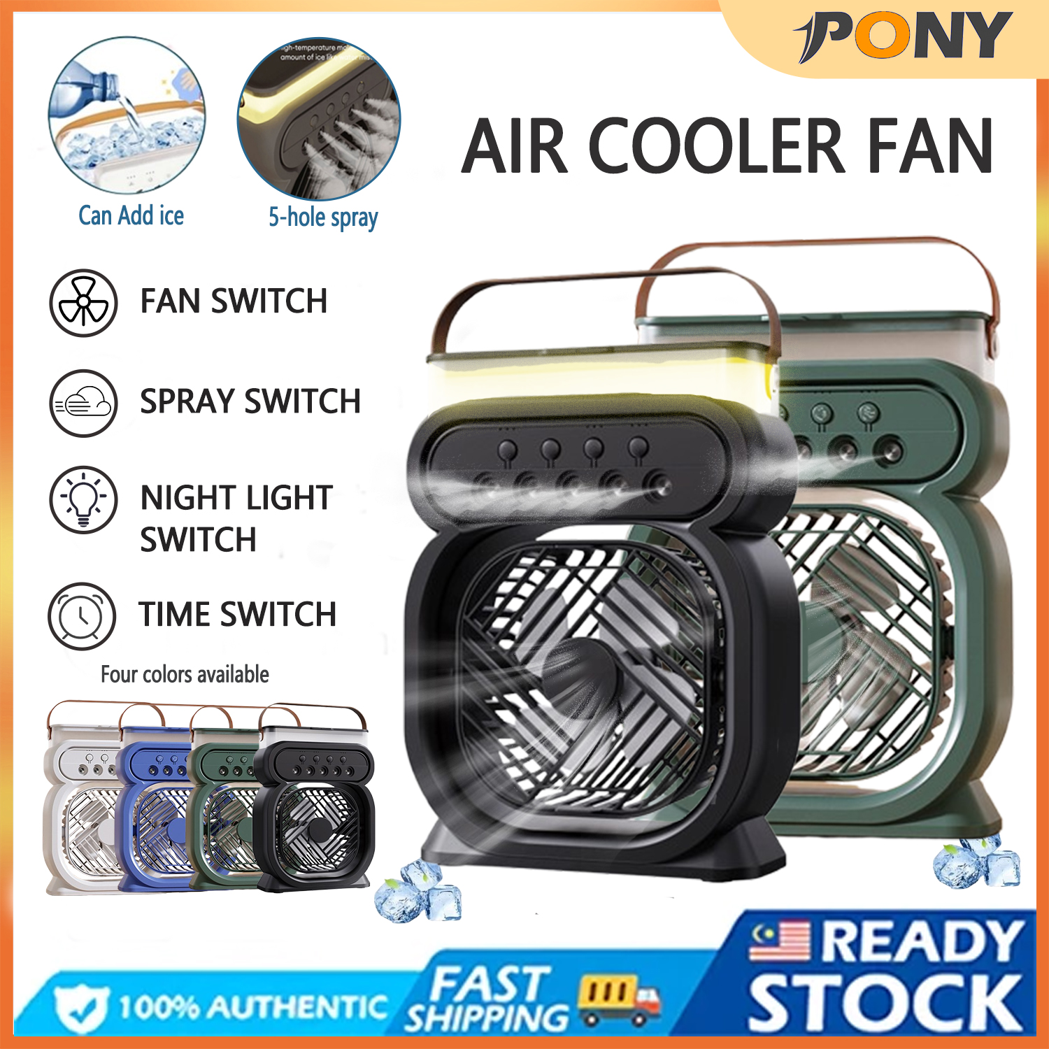 PONY-Portable air conditioner USB Fan air cooler Fan Aircond Humidifier ...