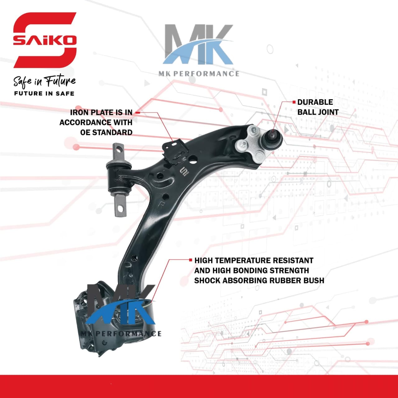 SAIKO ORIGINAL - HONDA ACCORD T2A / T2M 2.0 2.4 2013-2019- LOWER ARM ...