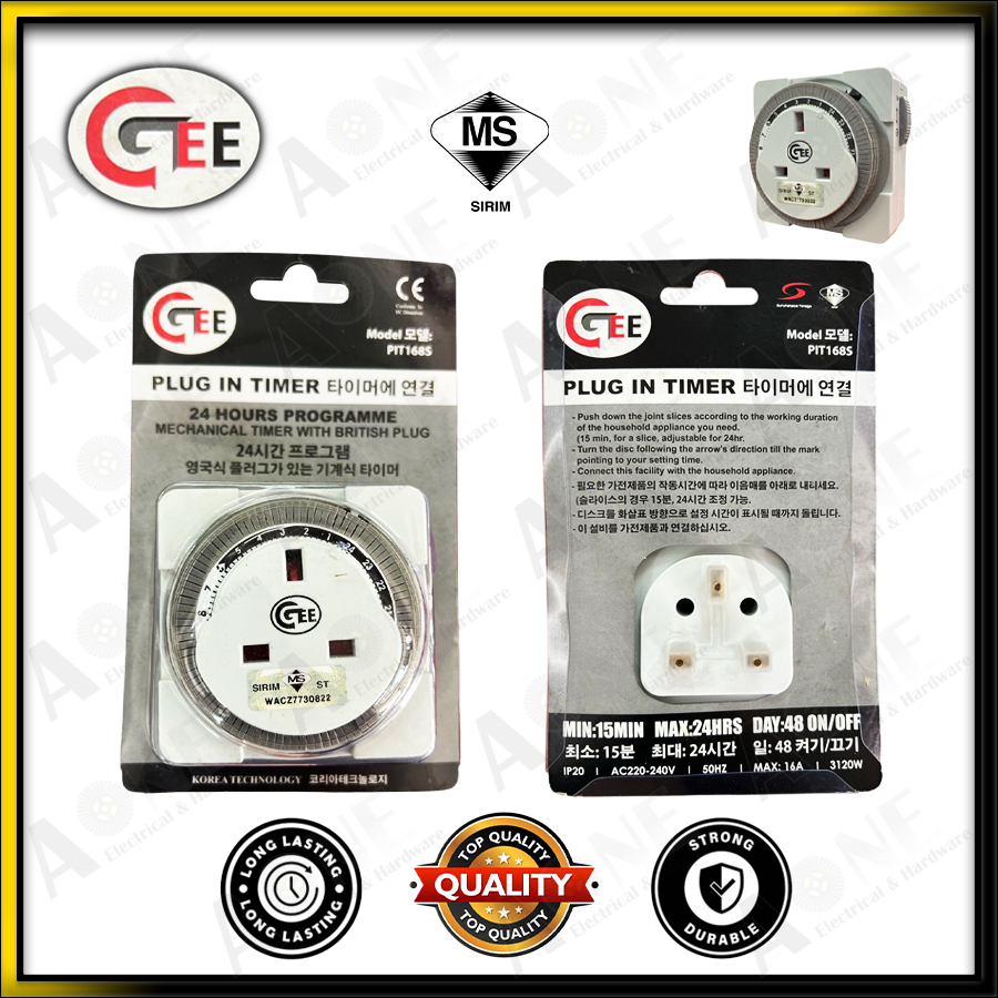 SIRIM THEBEN / GEE / DLX 24Hour Segment Plug In Timer Plug Switch ...