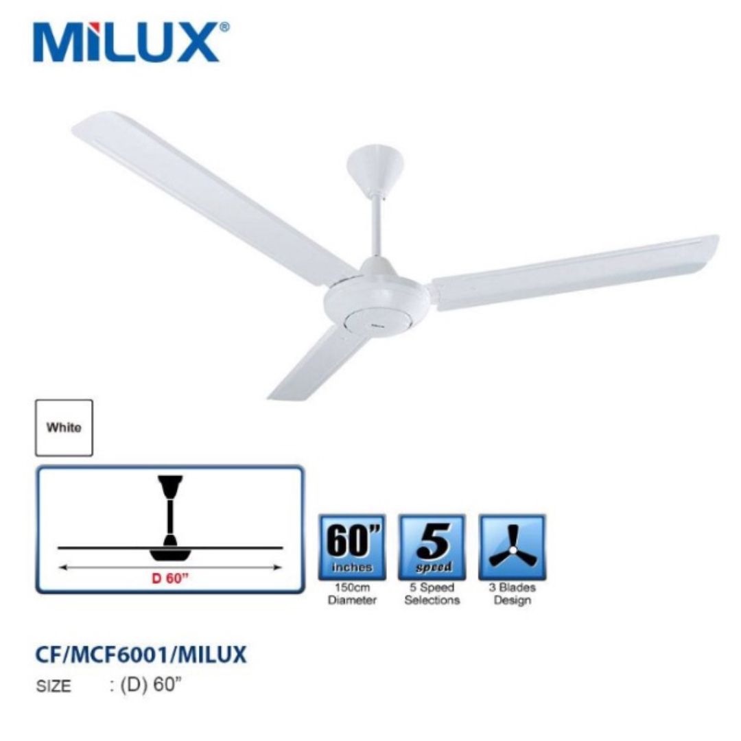 Milux Kipas Siling Ceiling Fan 60’’ MCF-6001 MCF-6001M MCF-6001B ...