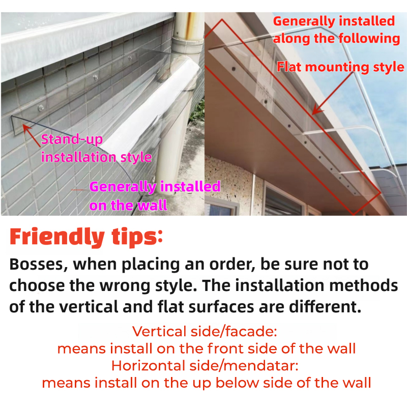 Invisible Canopy Awning Transparent Balcony Roof Cover Outdoor Rain ...