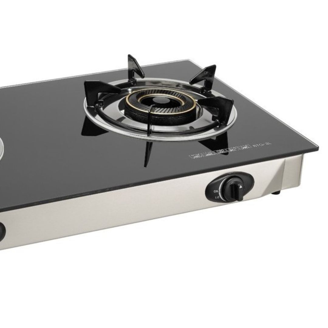 Butterfly Dapur Gas Kaca 2 Pembakar Double Table Glass Gas Stove BTG-2L ...