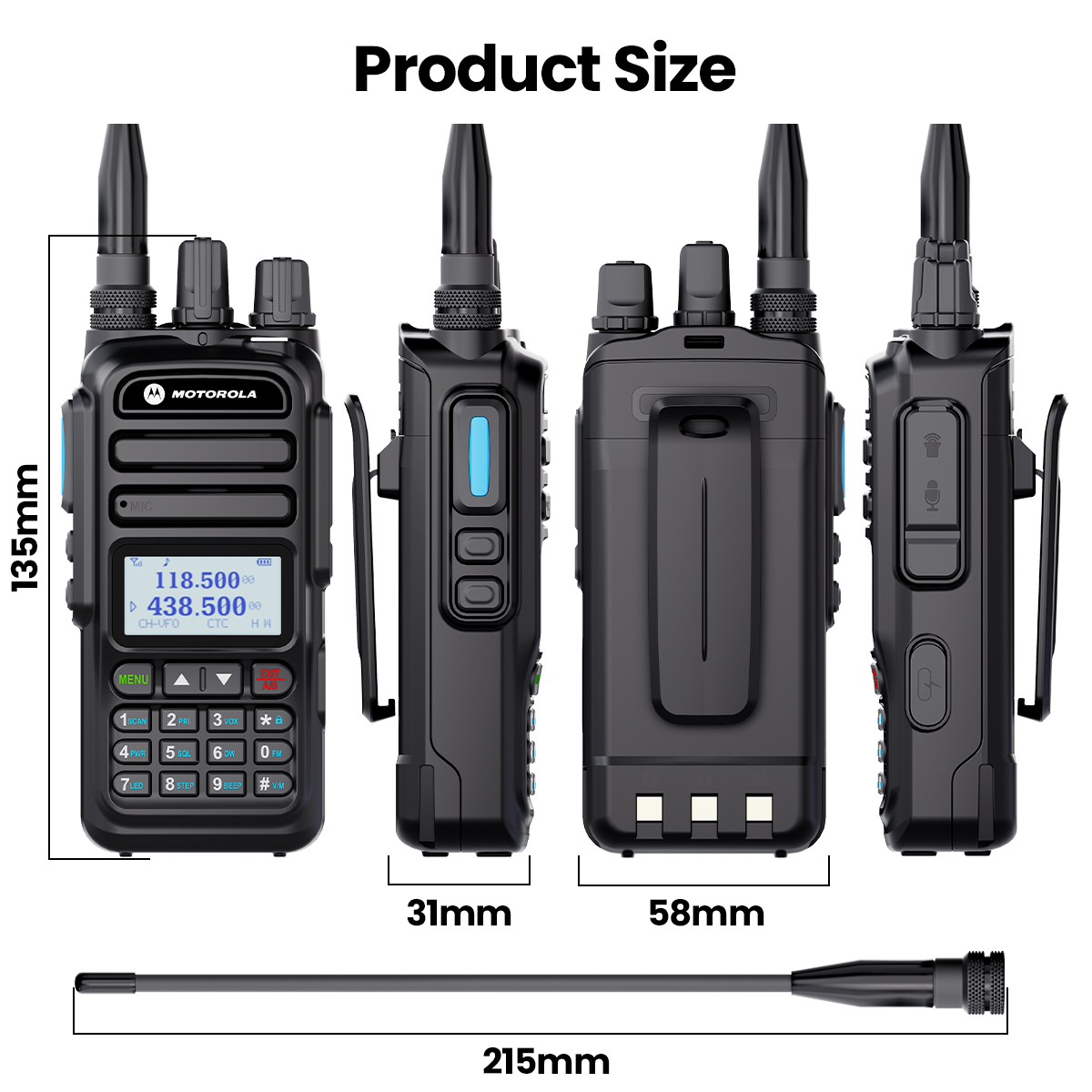 Motorola 370S 20KM IP54 Waterproof 6800mAh Intercom TYPE-C 128 Channels ...
