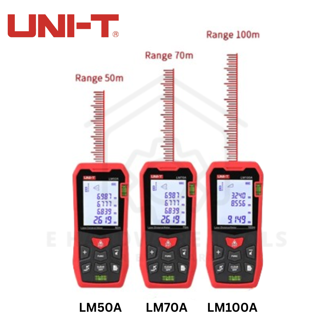 UNI-T Laser Rangefinder LM50A LM70A LM100A Laser Distance Meter Digital Range Finder Tape ...