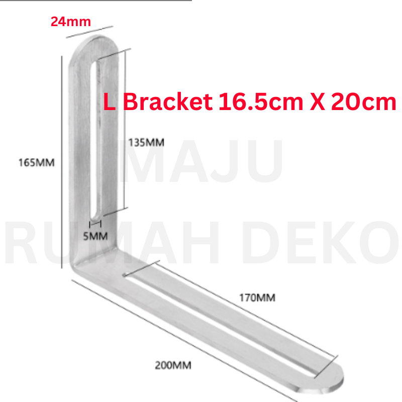 MAJU Multipurpose Stainless Steel 304 Heavy Duty L shape Bracket wall ...