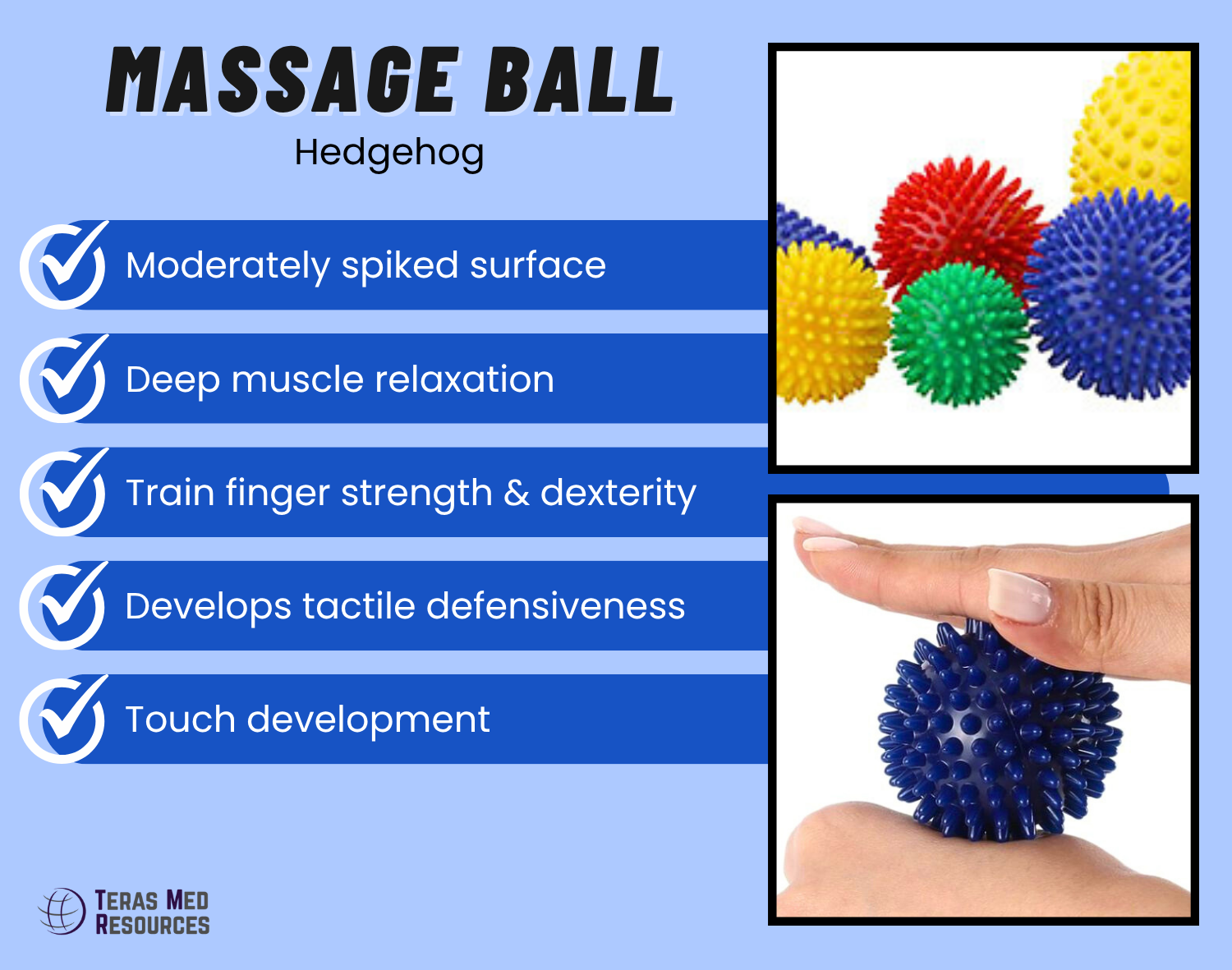 Hedgehog Massage Ball Sensory Physio Therapy for Muscle Relaxation & OT ...