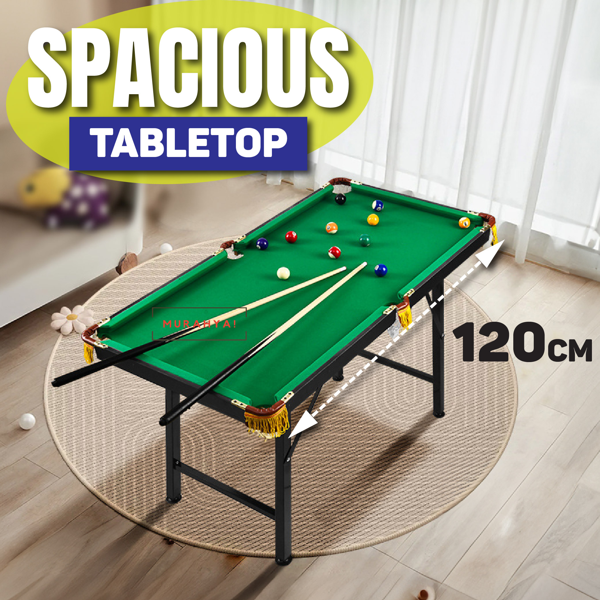 Pool Table Mini 120cm Adjustable Meja Pool billiard table Mini Pool ...