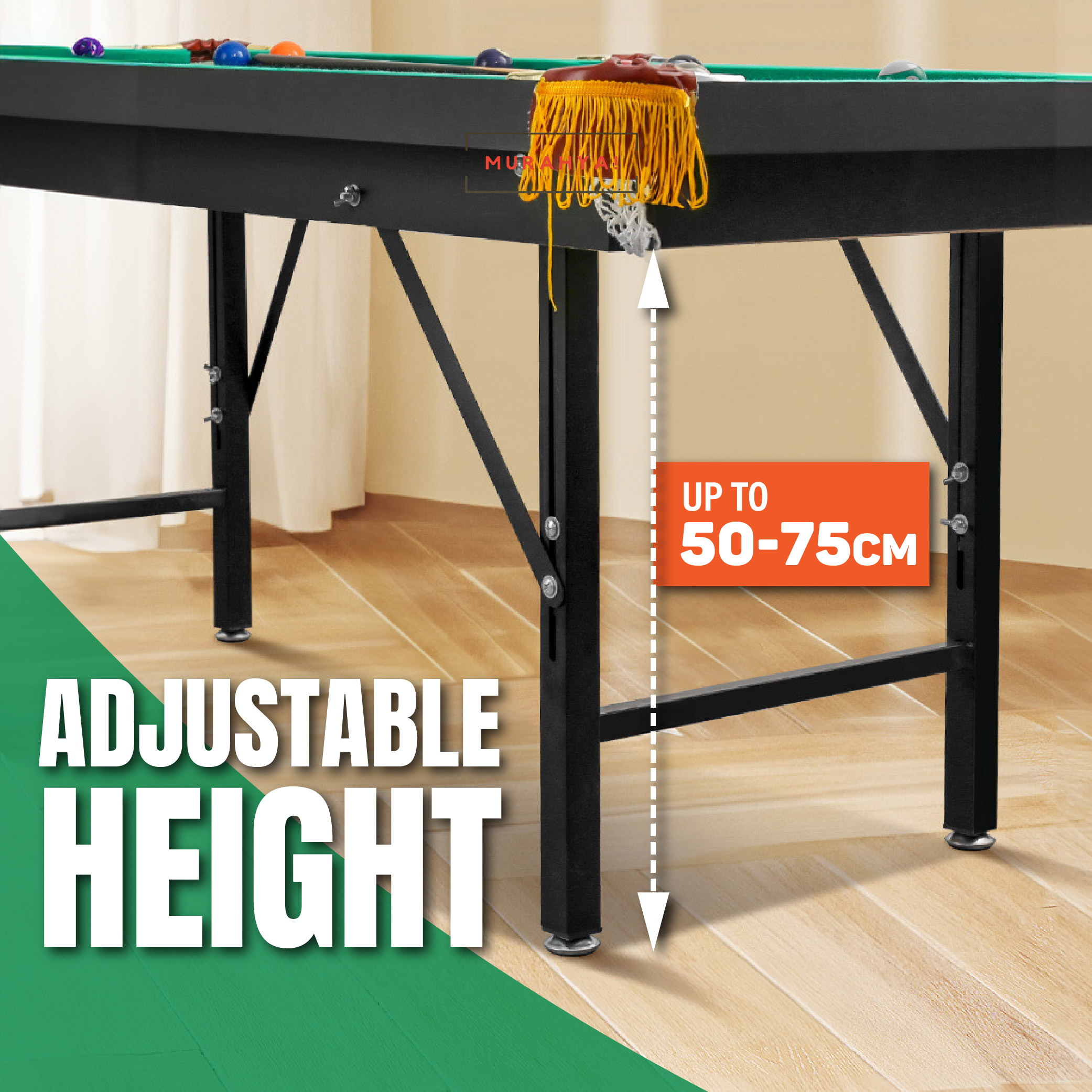 Pool Table Mini 120cm Adjustable Meja Pool billiard table Mini Pool ...