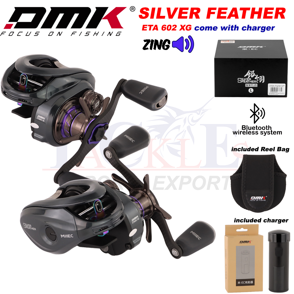 DMK Silver Feather Mesin Baitcasting Dengan Charger | Bunyi ZING ...