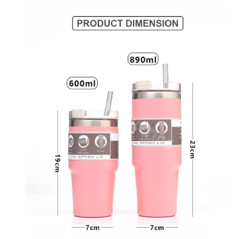 Stainless Steel Thermal Tumbler Cup with Straw – Sus 304 Insulated ...