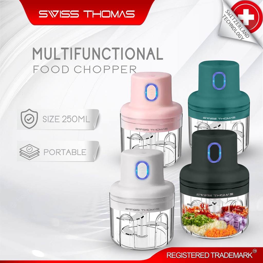 Swiss Thomas Portable Cordless USB Rechargeable Mini Chopper & Blender ...