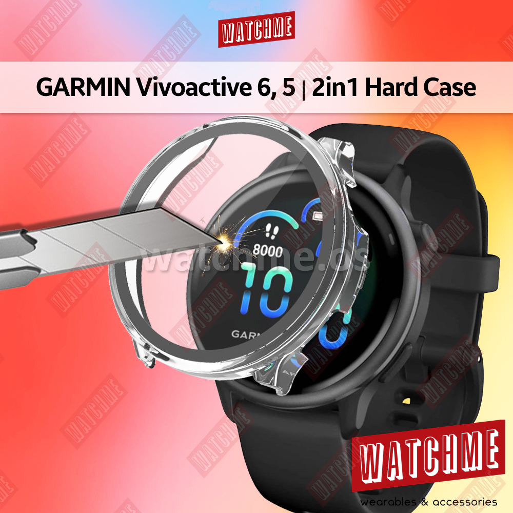 Garmin Smart Watch Vivoactive 6, 5 Protector Case, 2in1 Hard Casing ...