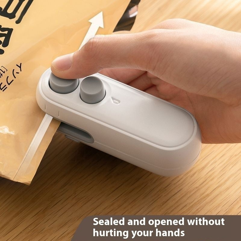 Mini Food Bag Sealer - User-Friendly, USB Rechargeable Handheld Heat-Sealing Machine (Free Type ...