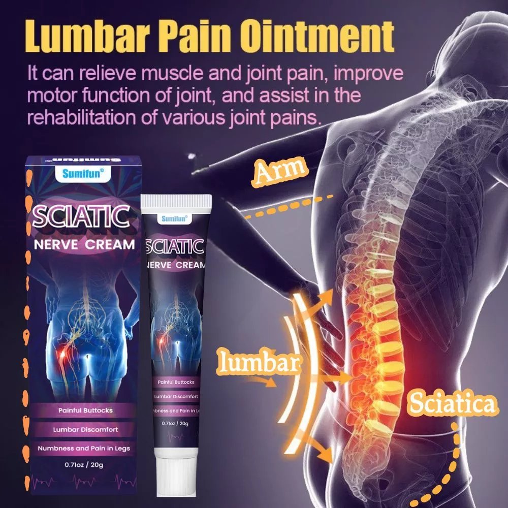 Sciatic Nerve Cream Joint Pain Ointment Sciatica Pain Relief Ointment Back pain relief cream ...