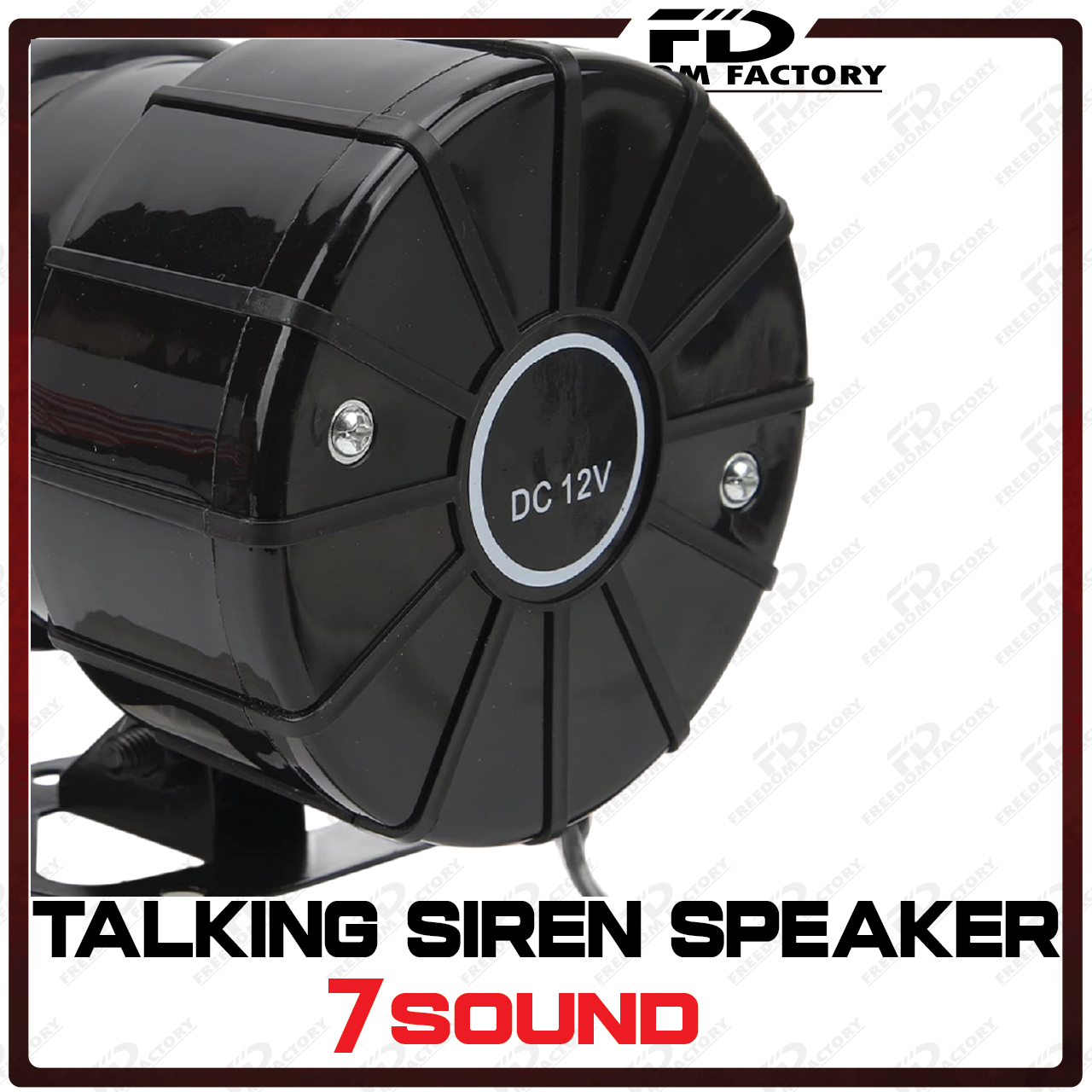 12V / 24V Electronic Police Talking Siren 7 Tone 100Watts Police Siren ...