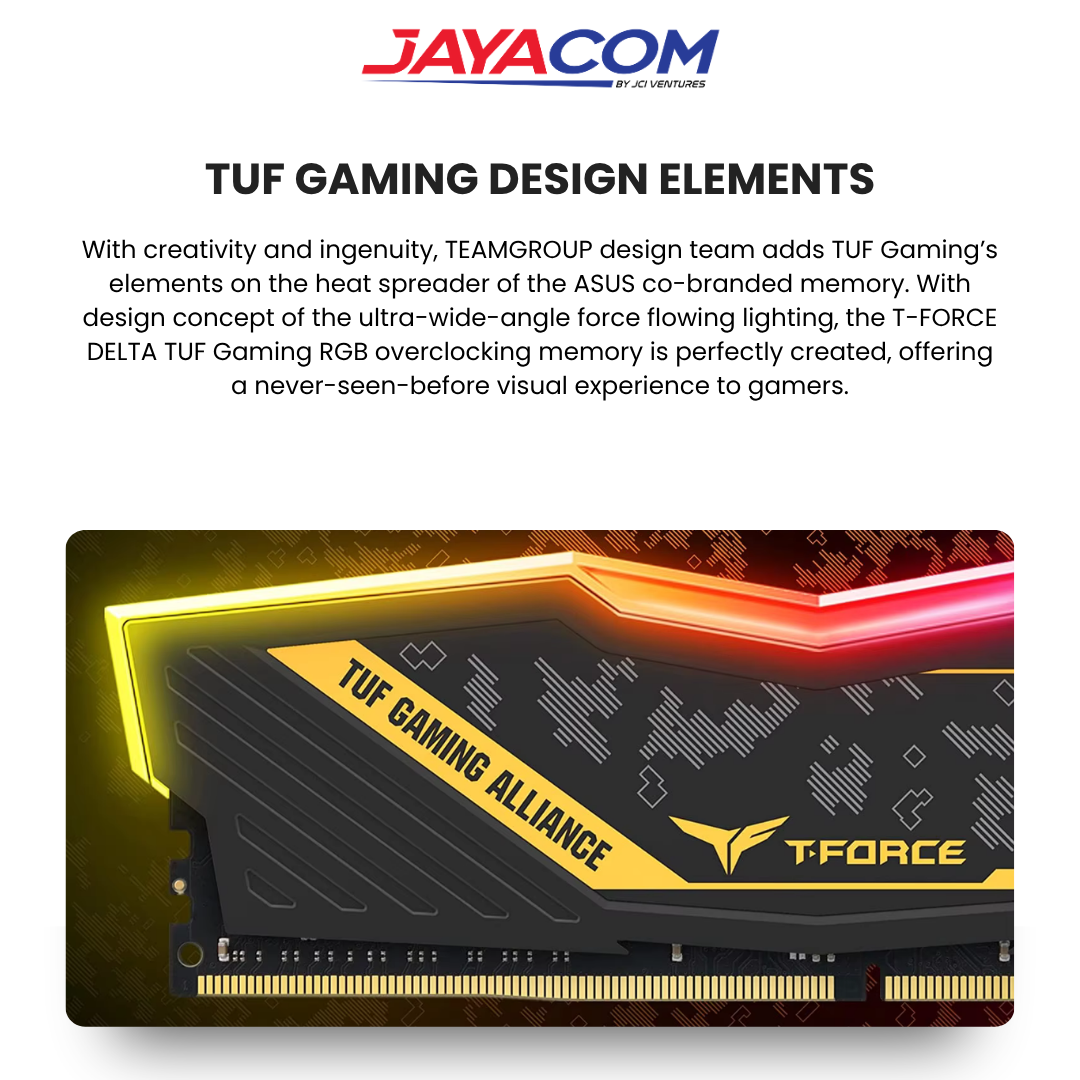 TeamGroup T-FORCE DELTA TUF Gaming Alliance RGB DDR4 3200MHz Desktop ...