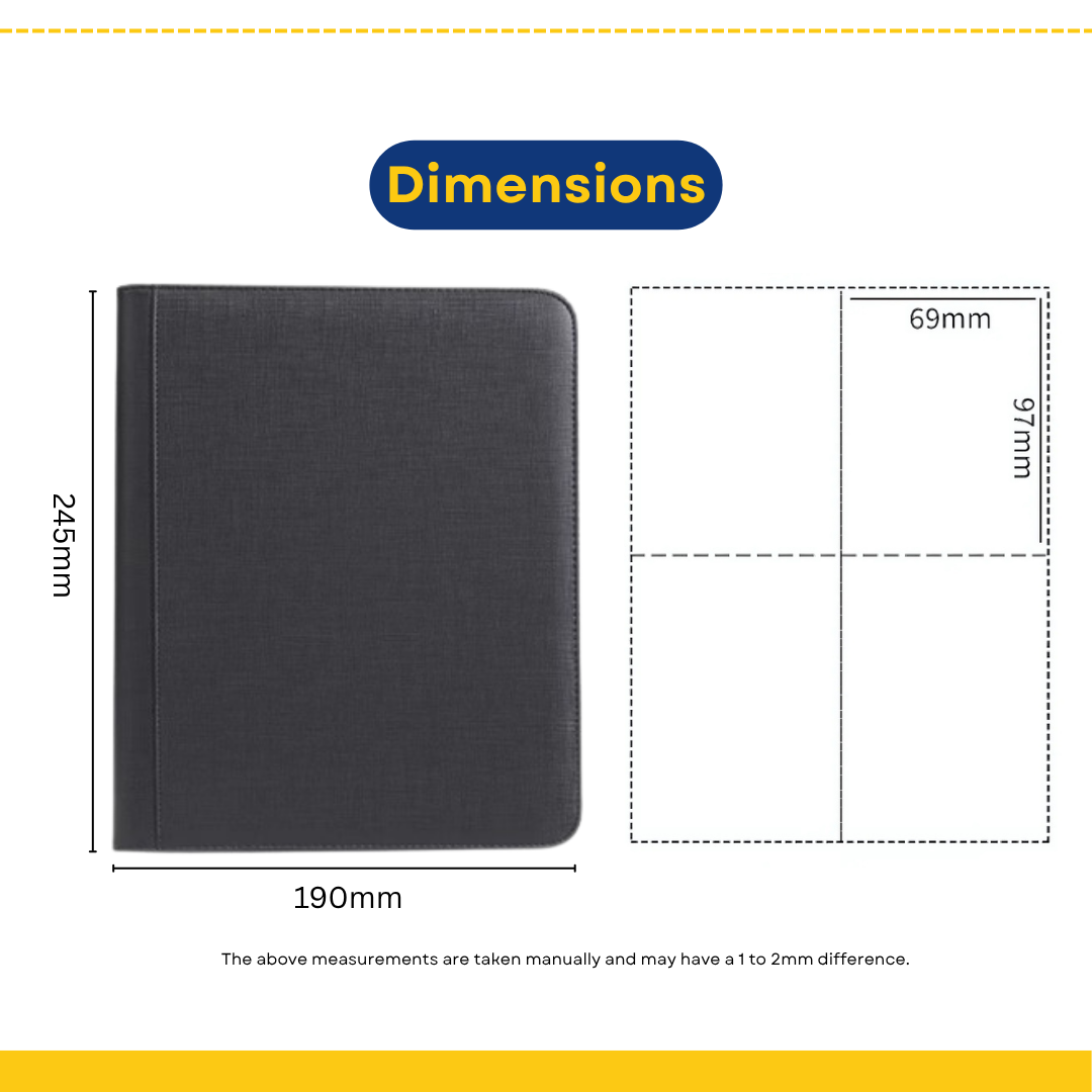 CARDVAULT PU Leather 3x3 Zipped Card Album - Premium Card Binder ...