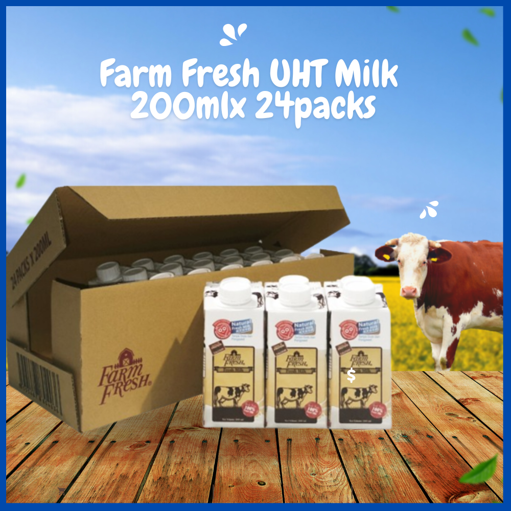 Susu Segar FARM FRESH 200 ml x 24 pek /Susu Segar UHT Sekarton | Shopee ...