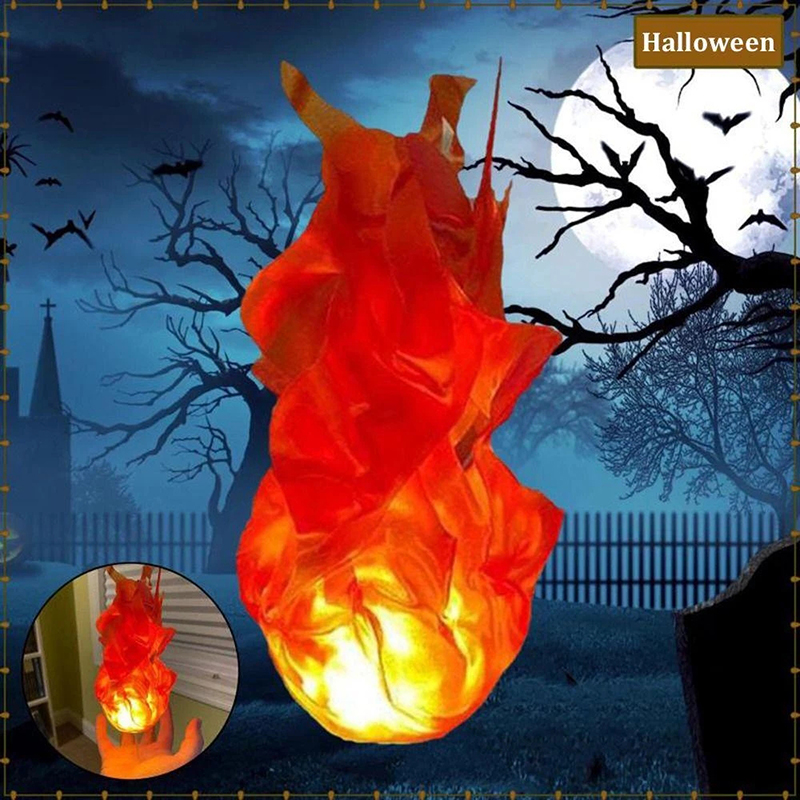 Halloween Decor Reusable Ghost Fire Lamp Artificial Fake Fire Floating ...