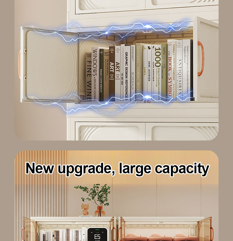 1-5Layers Storage Cabinet Large Space Transparent Layers storage ...