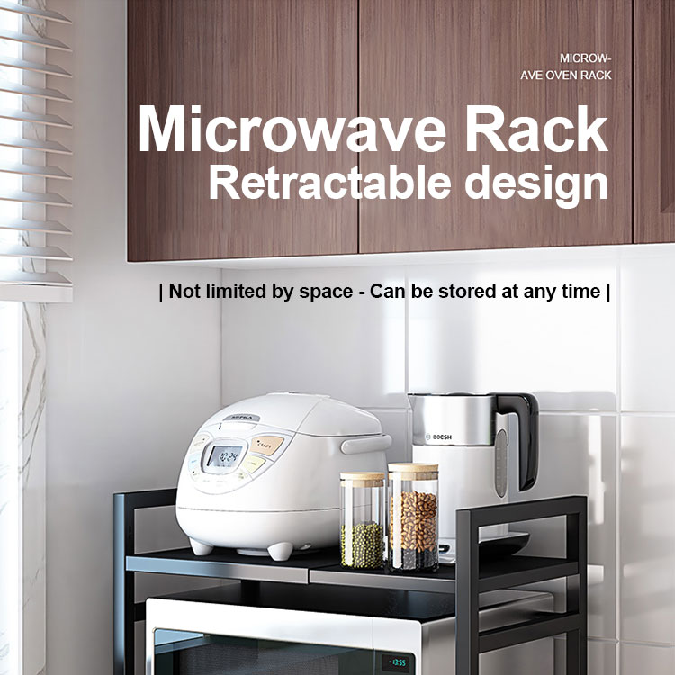 Microwave Rack Oven Rack Rak Dapur Adjustable Retractable Rack Seasoning Rack Stainless Steel ...