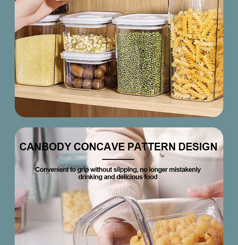Airtight Food Container Leak-Proof Canister Stackable Storage ...