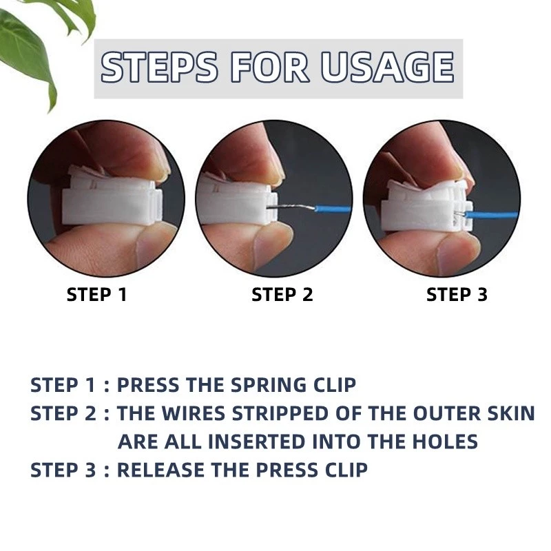 20Pcs Fast Wire Connector Clip CH2/3 Electrical Wiring Cable Soldering ...