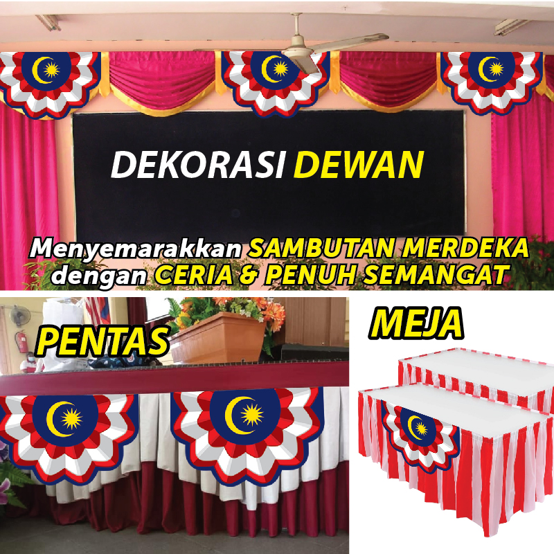 Bendera Hiasan Merdeka | Hiasan Kelas Merdeka Sudut Merdeka di Pejabat ...