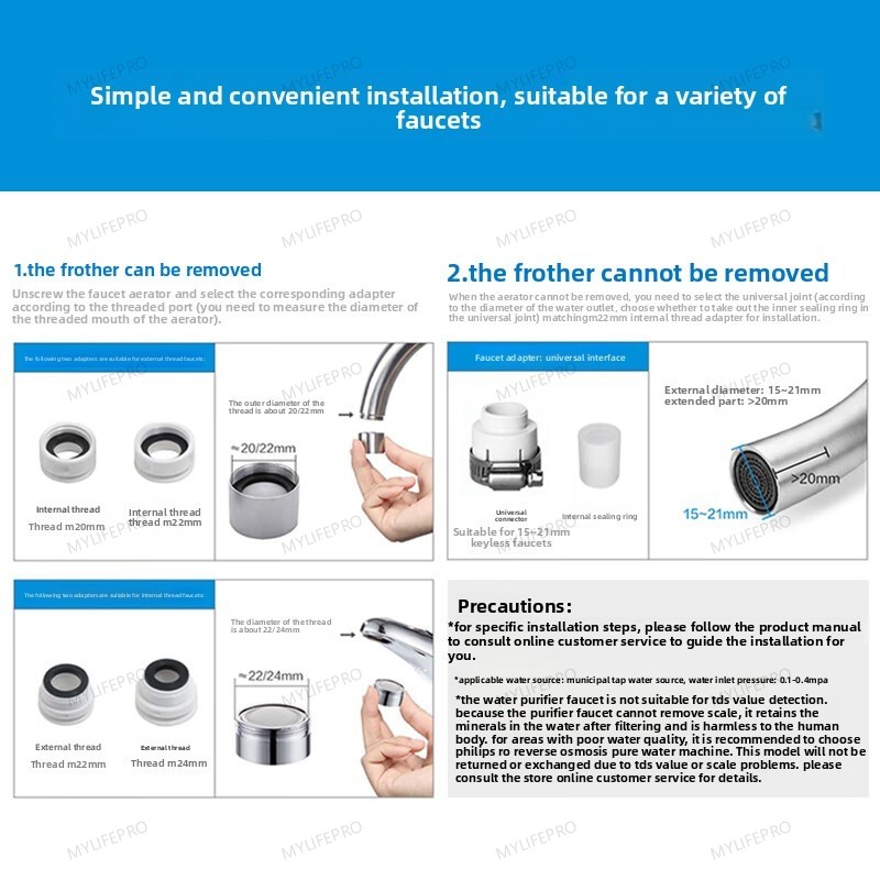 Philips Faucet Water Filter, 5-Layer Filtration, Chlorine Removal 99% ...