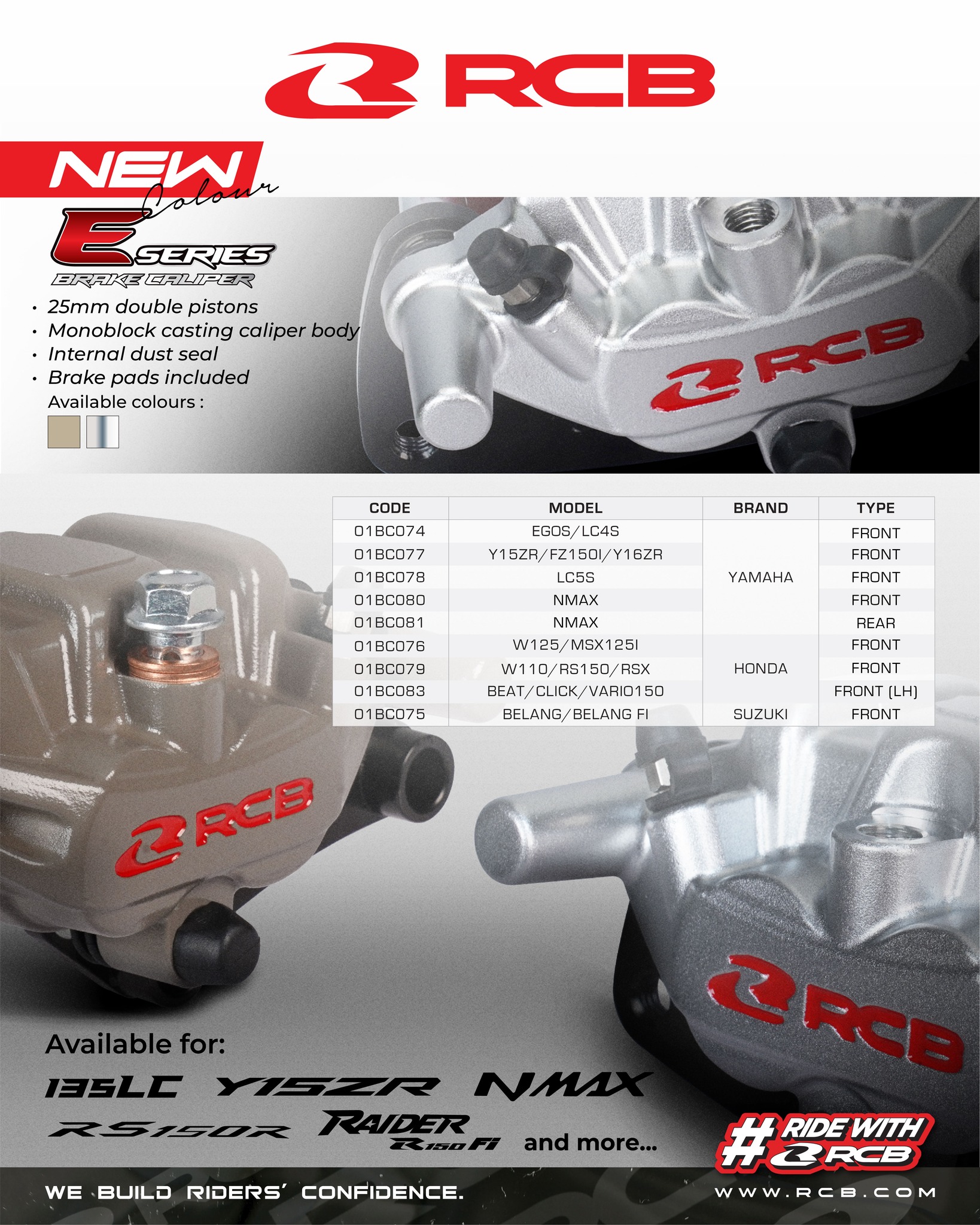 [INSTALLATION PROVIDED] RCB E SERIES S SERIES BRAKE CALIPER RACING BOY ...