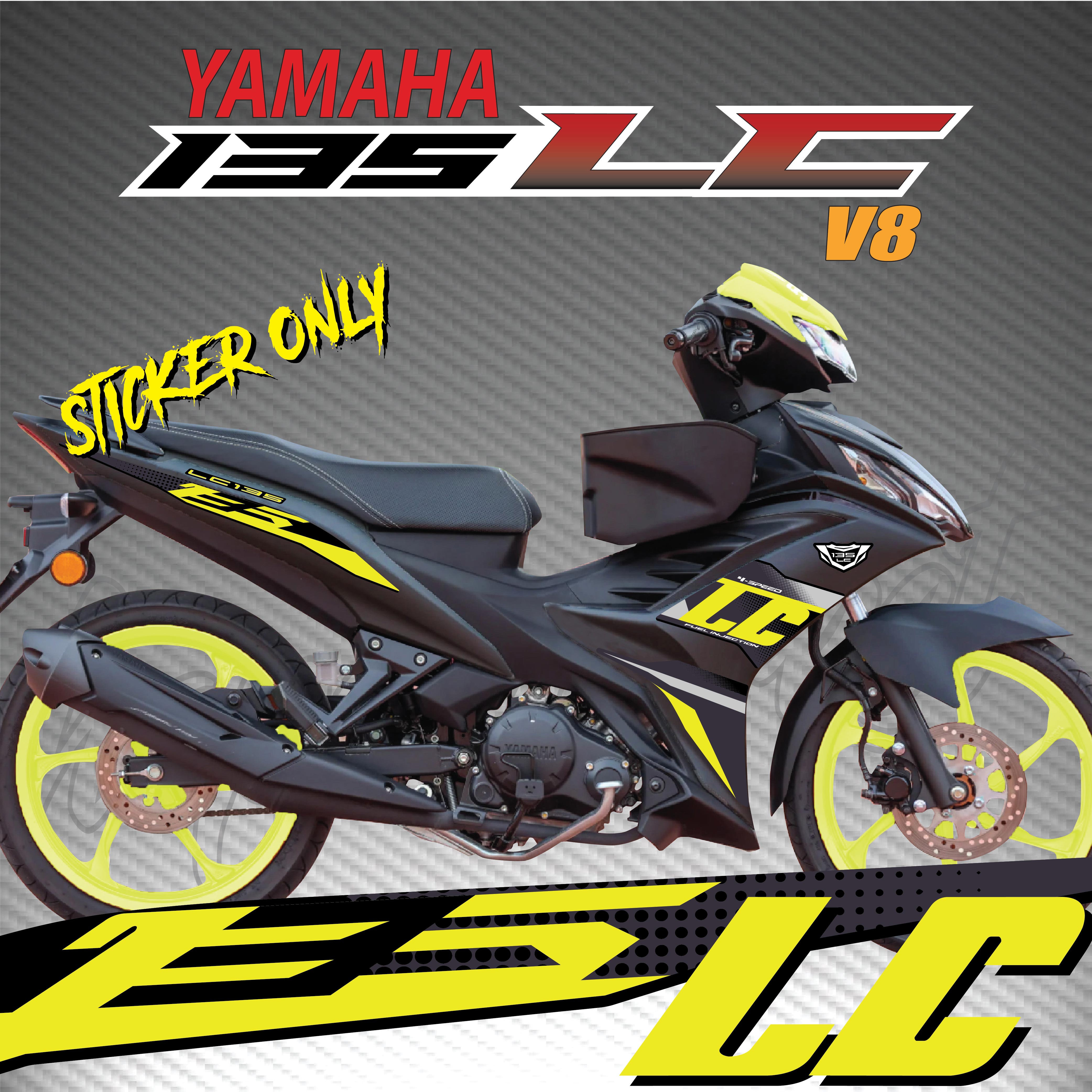 STRIPE MOTOR YAMAHA LC135 V8 Fi 2025 NEW DESIGN FAIRY (205) CUSTOM BODY ...