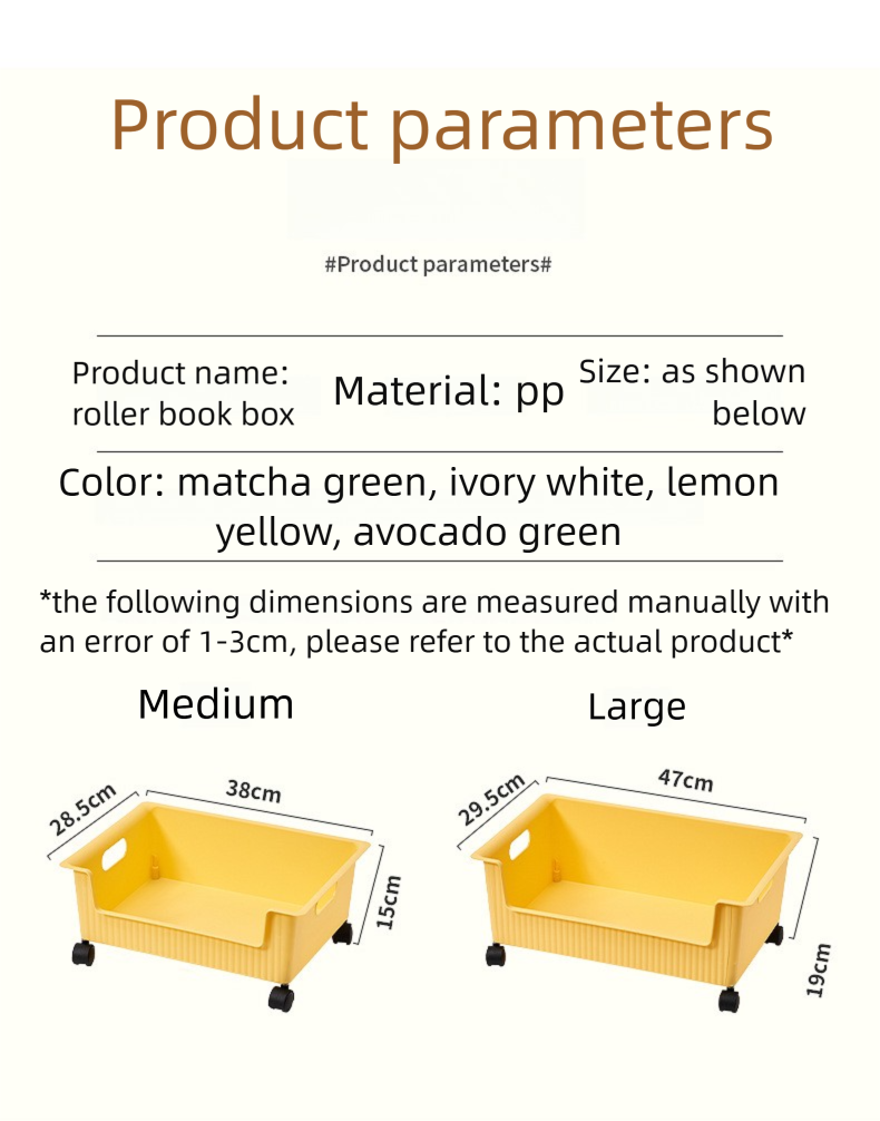 Desk-side book Under-table Storage Box For Student With wheels Office ...