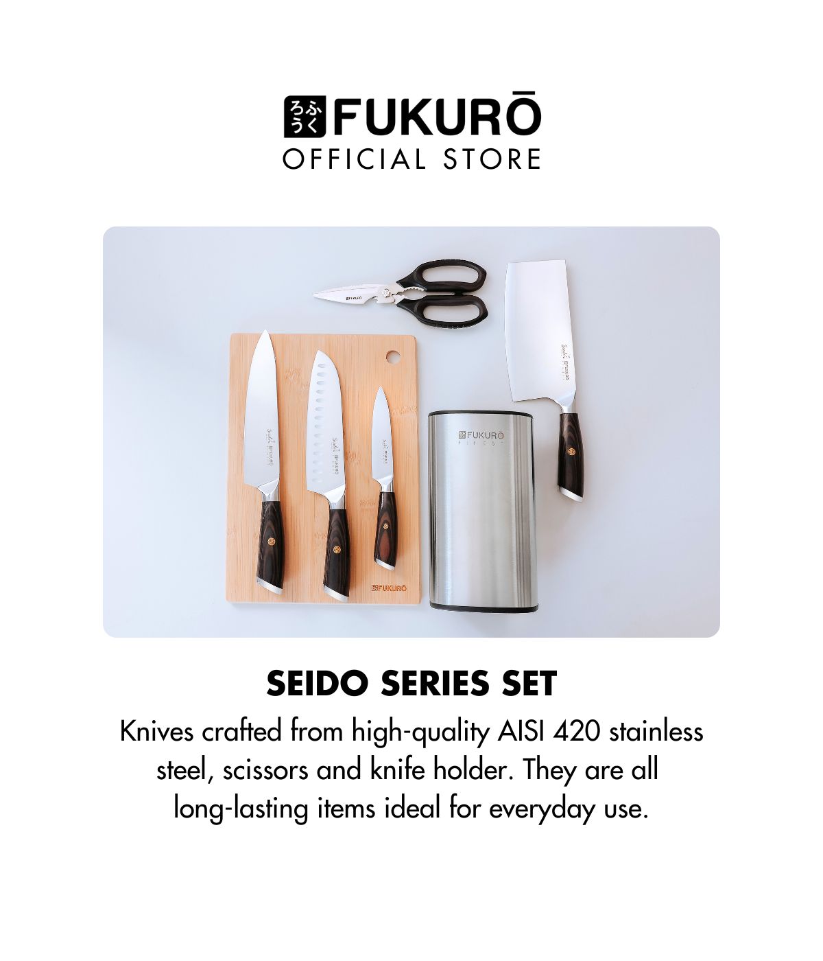 Fukuro Finest Seido 6Pcs Stainless Steel Premium Knife Set | Shopee ...