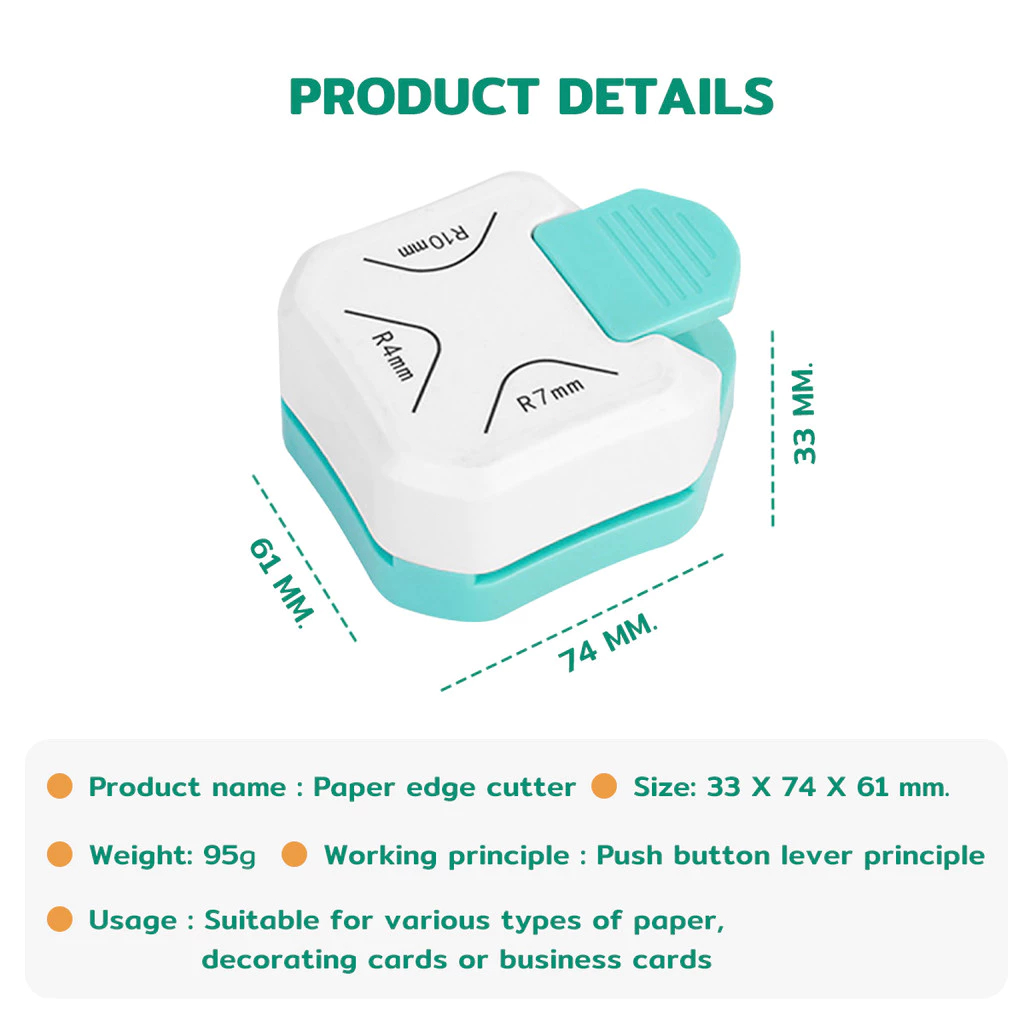 Corner Rounder Punch Flat Corner Rounding 3 in1 paper cutter Portable ...
