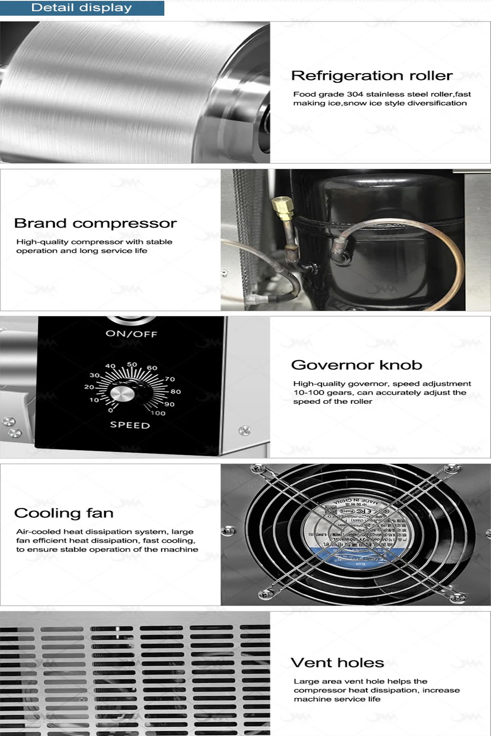Snowflake Ice Machine 720W Ice Maker Smoothie Cream Ice Crusher Dessert ...