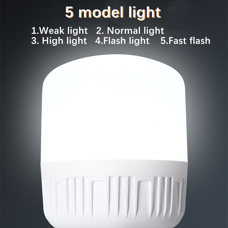 Portable Lamp LED Light Bulb Hanging Light Bulb Rechargeable USB Lampu ...