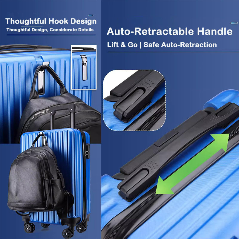 20/24 Inch Luggage Bag Travel Thickened Border Password Box Retro ...